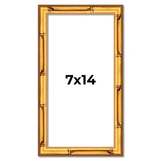 7x14 Frame Gold Bamboo Solid Wood Picture Frame | 1 Inch Moulding - Bed Bath & Beyond - 38016915
